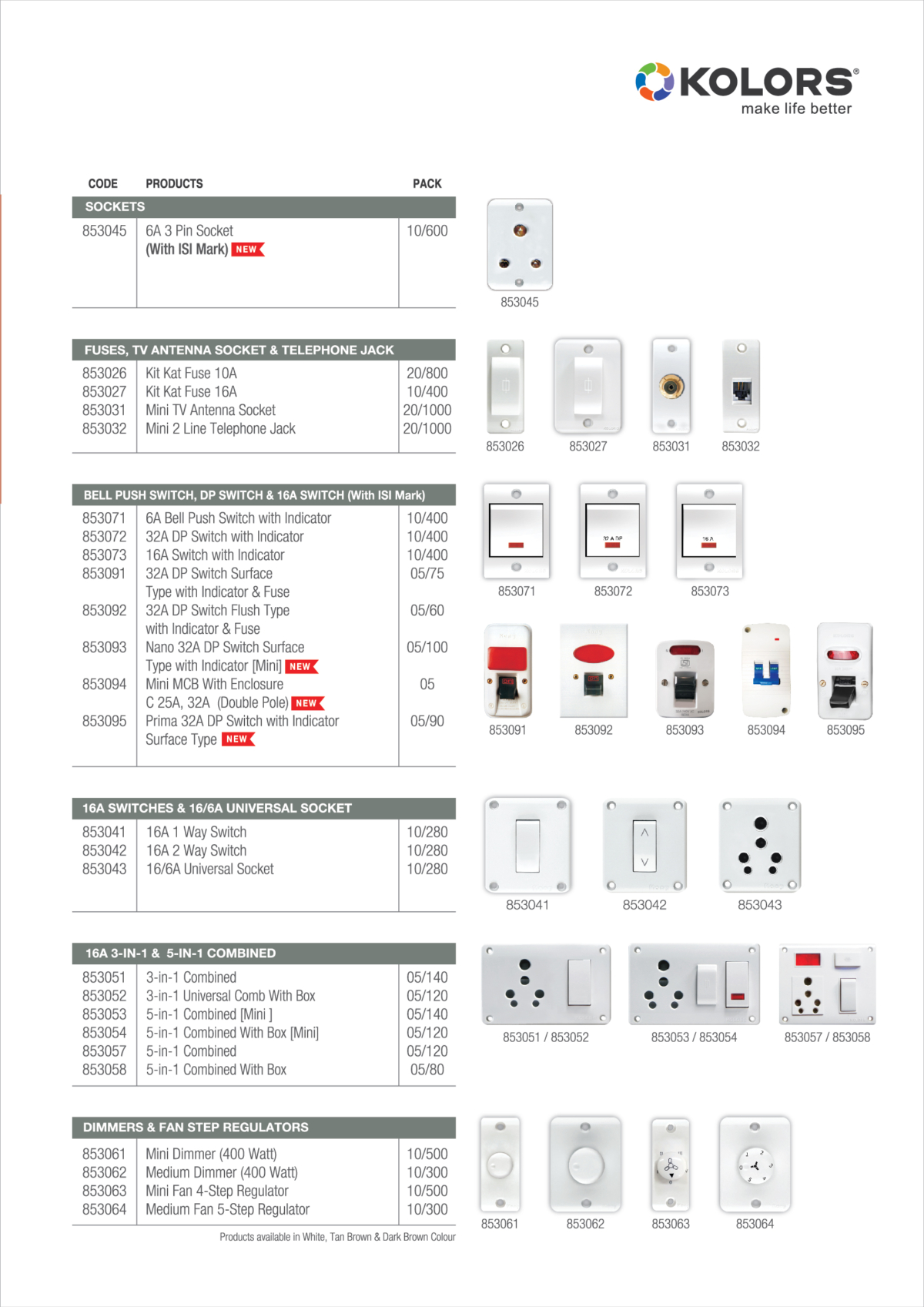 Non-Modular Switches & Accessories – Kolors India Private Limited